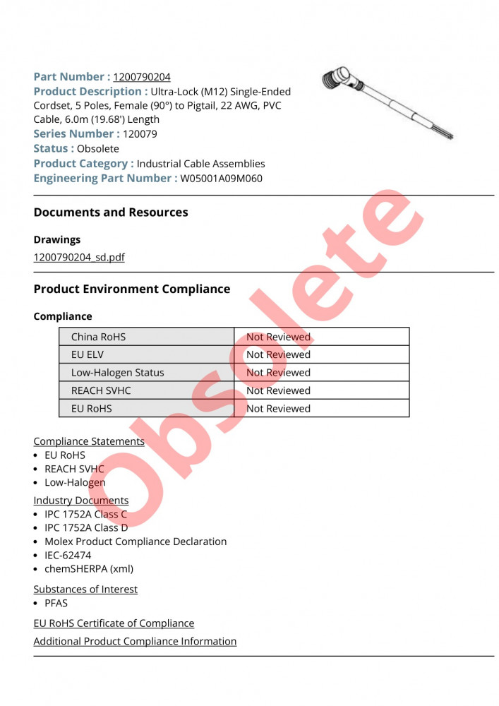 Molex 505551 reference drawing page 1