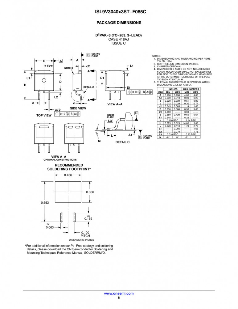 ISL9V3040D3ST-F085C datasheet page 8