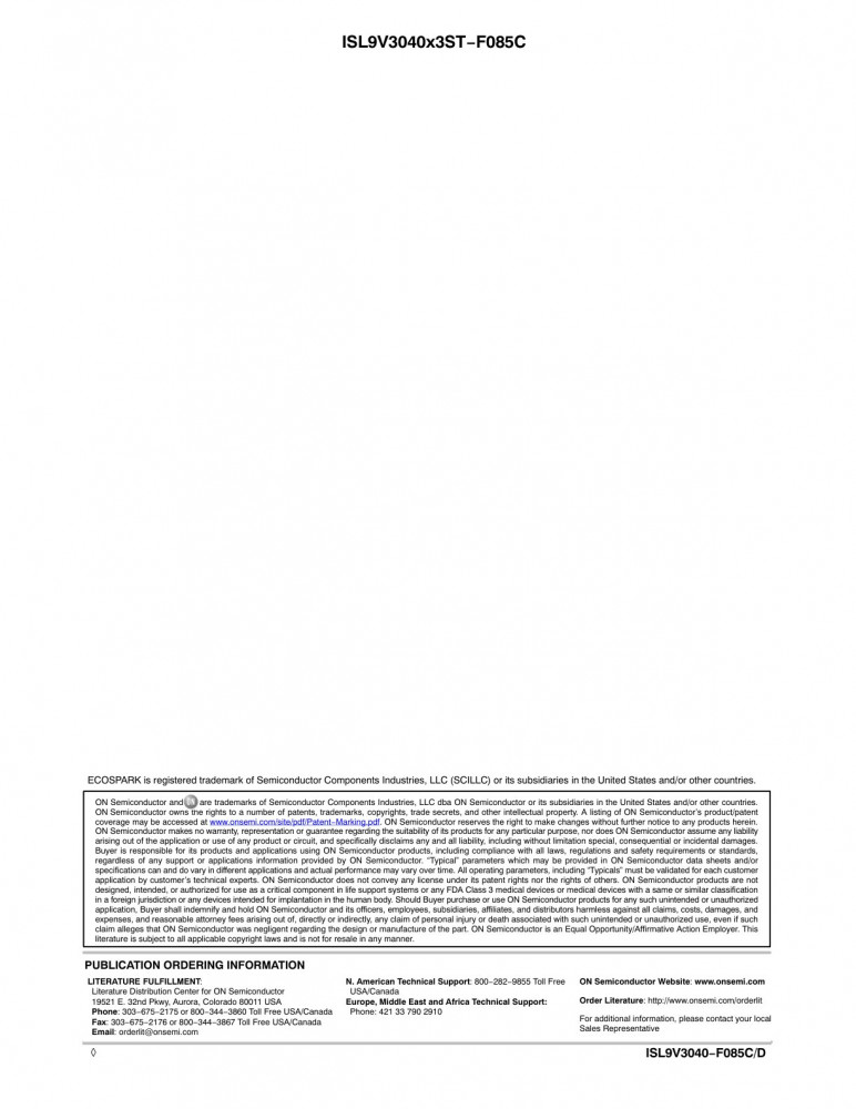 ISL9V3040D3ST-F085C datasheet page 9