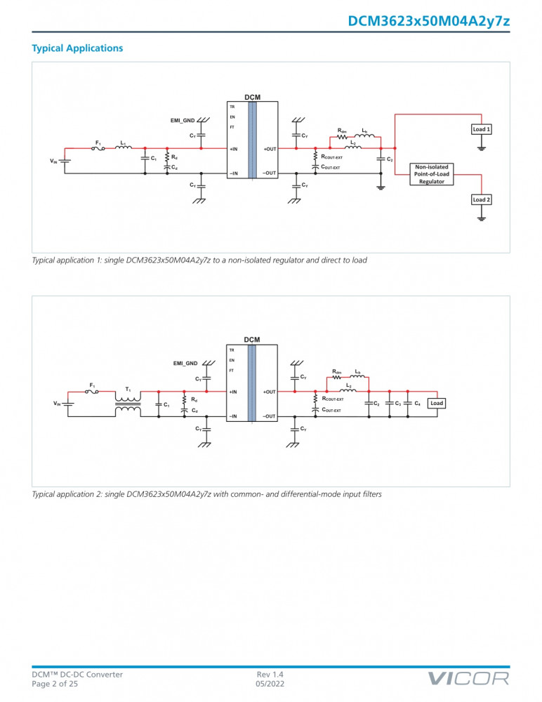 DCM3623T50M04A2M70 technical document page 2