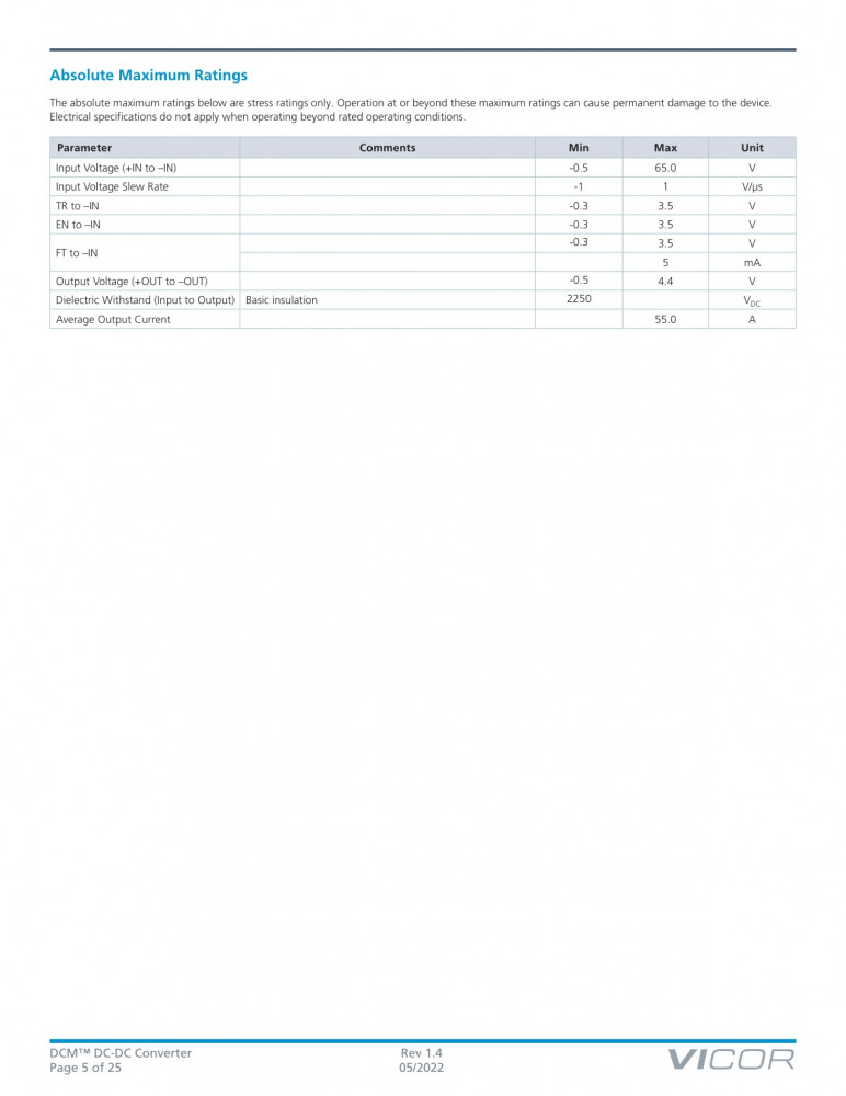 DCM3623T50M04A2M70 technical document page 5