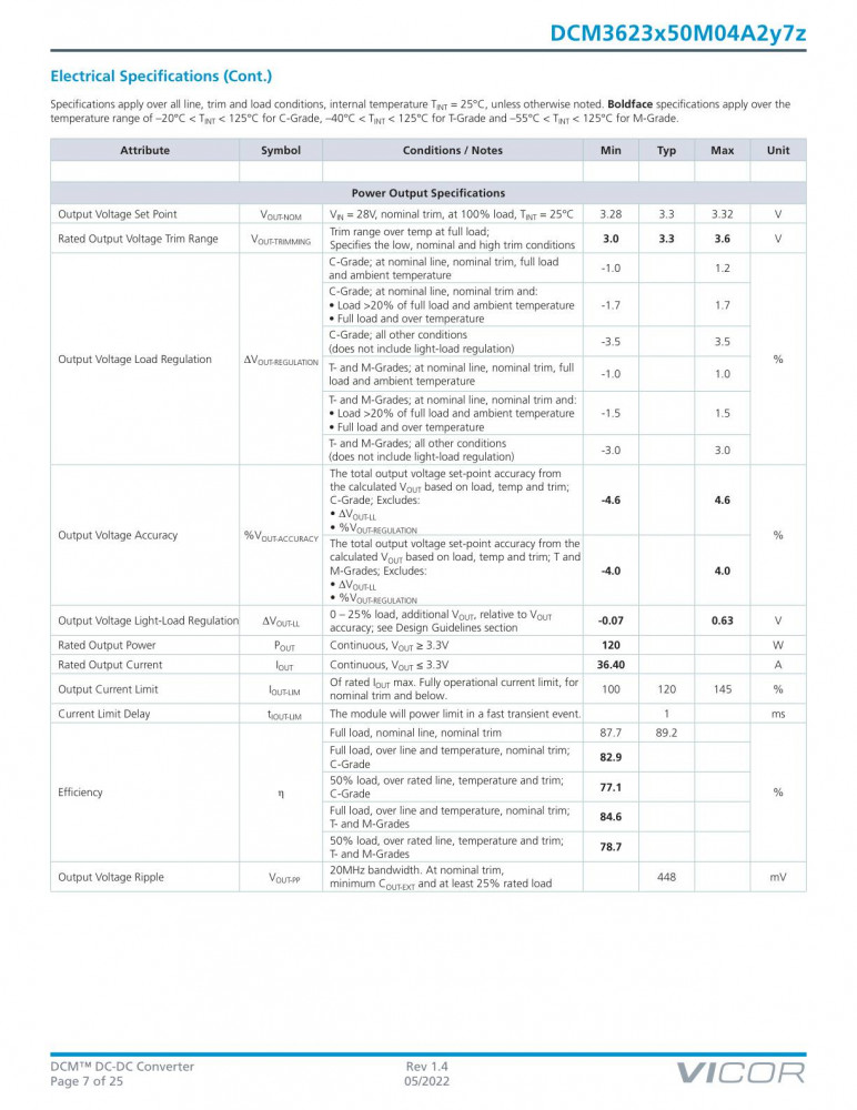 DCM3623T50M04A2M70 technical document page 7