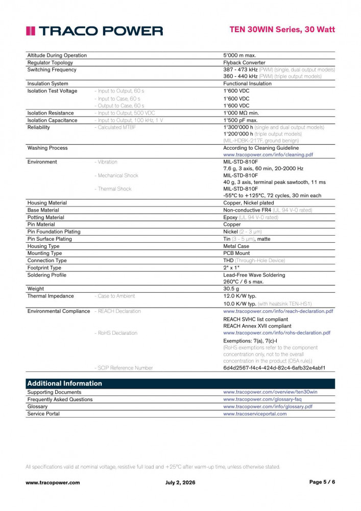 TEN 30WIN technical document, page 5