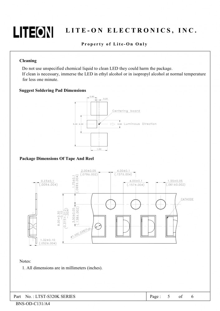 LTST-S320K series datasheet page 5