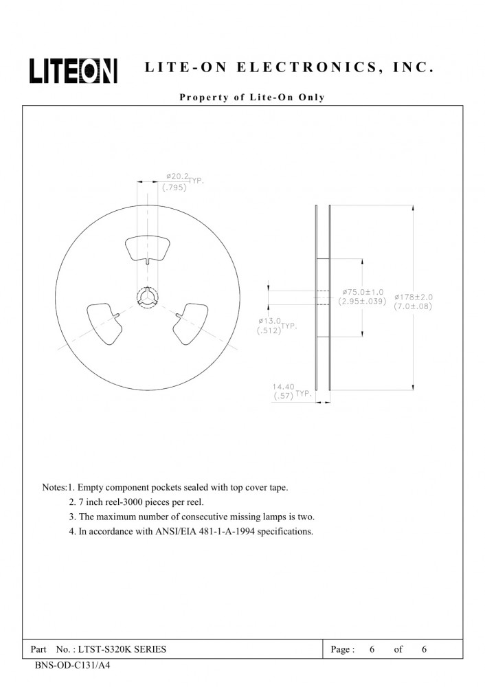 LTST-S320K series datasheet page 6