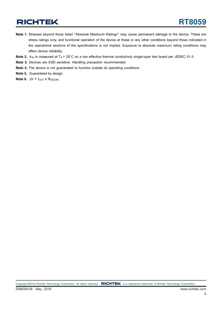 RT8059 datasheet page 5
