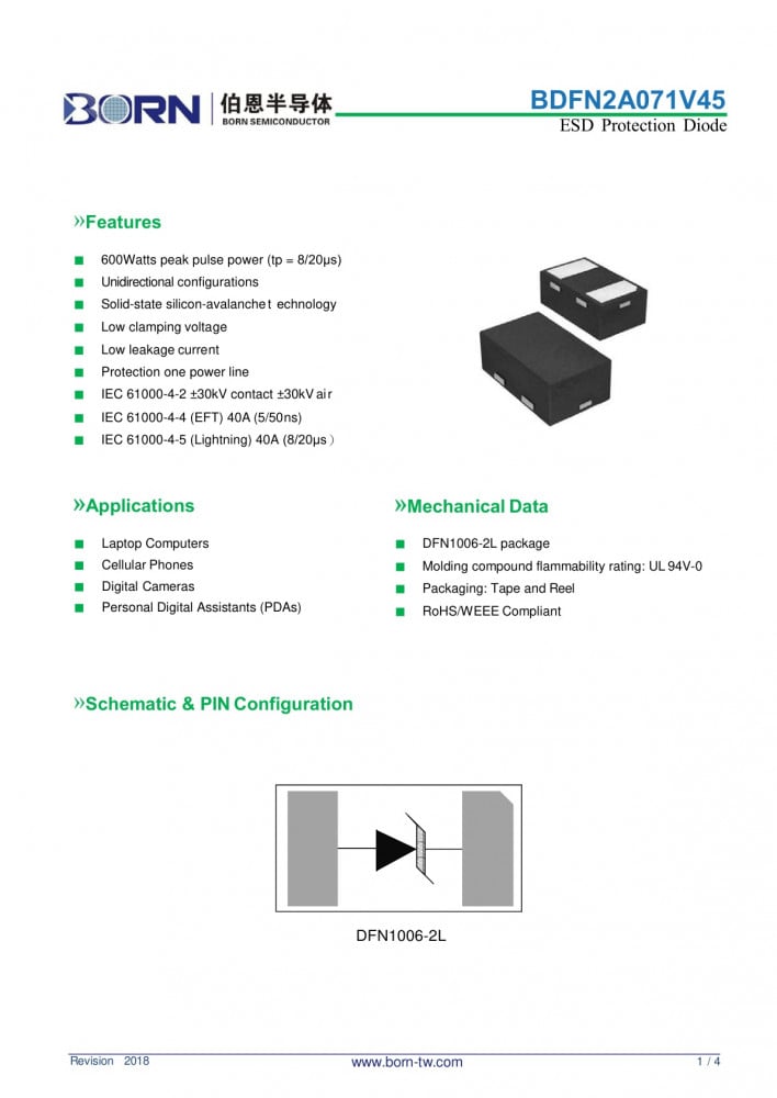 BDFN2A071V45 datasheet page 1