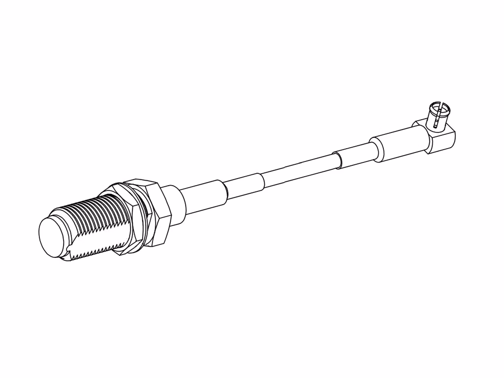 FAKRA Straight Jack Code F-to-MMCX Right-Angle Plug, RG-174 Cable, 203.20mm Length, 50 Ohms