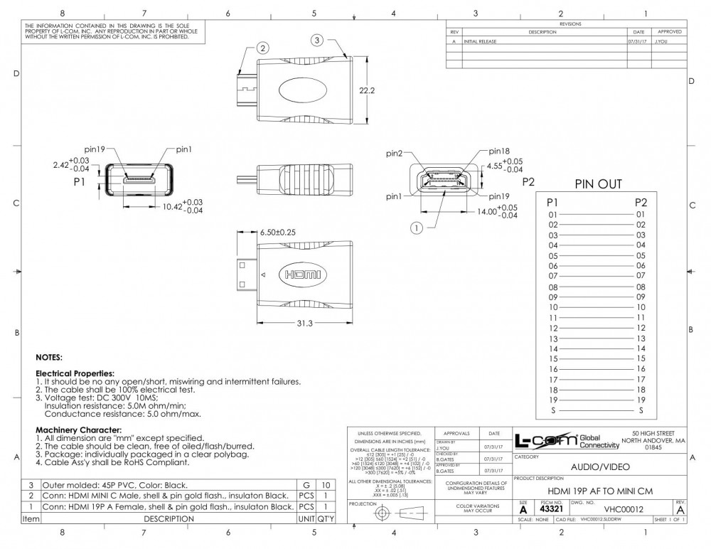 L-com VHC00012 technical document preview