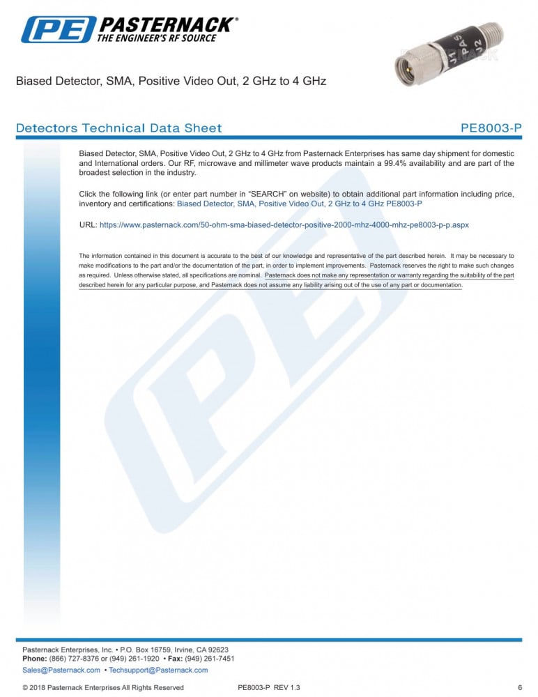 PE8003-P datasheet page 6