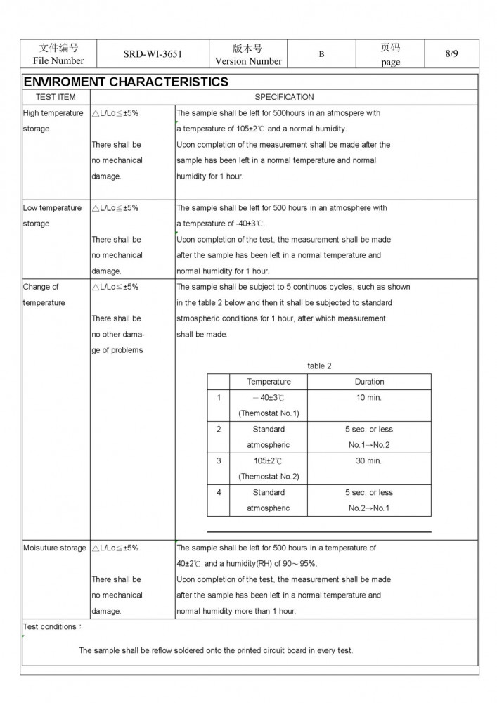 SOREDE SCD3521DYF approval specification page 10