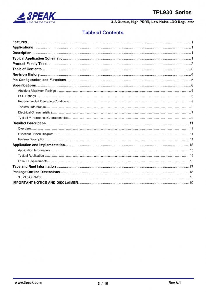 TPL930ADJ-QF6R datasheet page 3