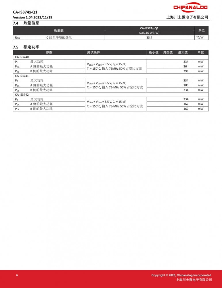 CA-IS374x-Q1 datasheet page 6