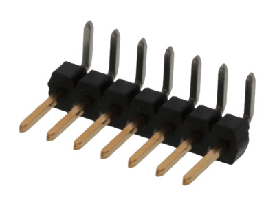 C-Grid III PCB Header, 2.54mm Pitch, Through Hole, Single Row, Right-Angle, 5 Circuits, 0.38µm Gold (Au) Plating