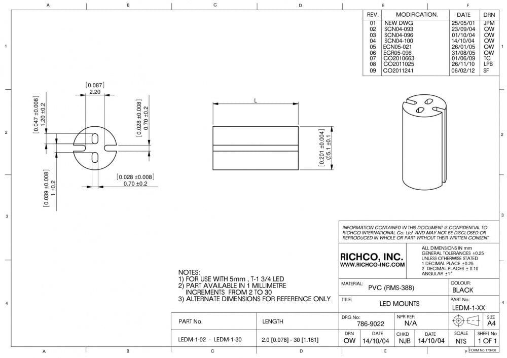 LEDM-1-08 technical drawing