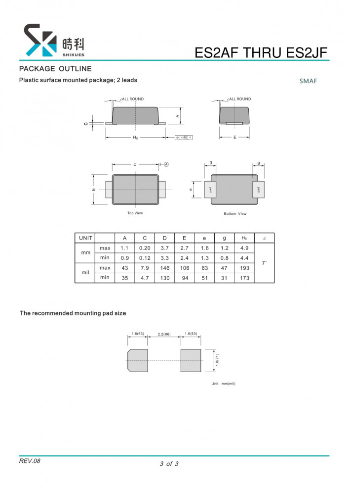 ES2DF datasheet page 3