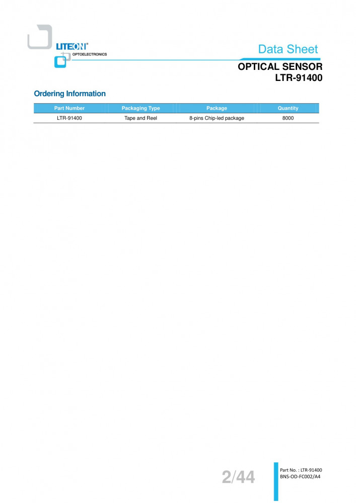 LTR-91400 datasheet page 3