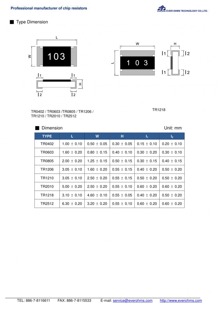 TR Series datasheet page 2
