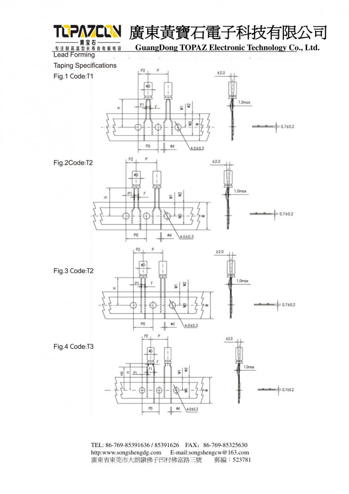 TOPAZ LF Series datasheet page 7