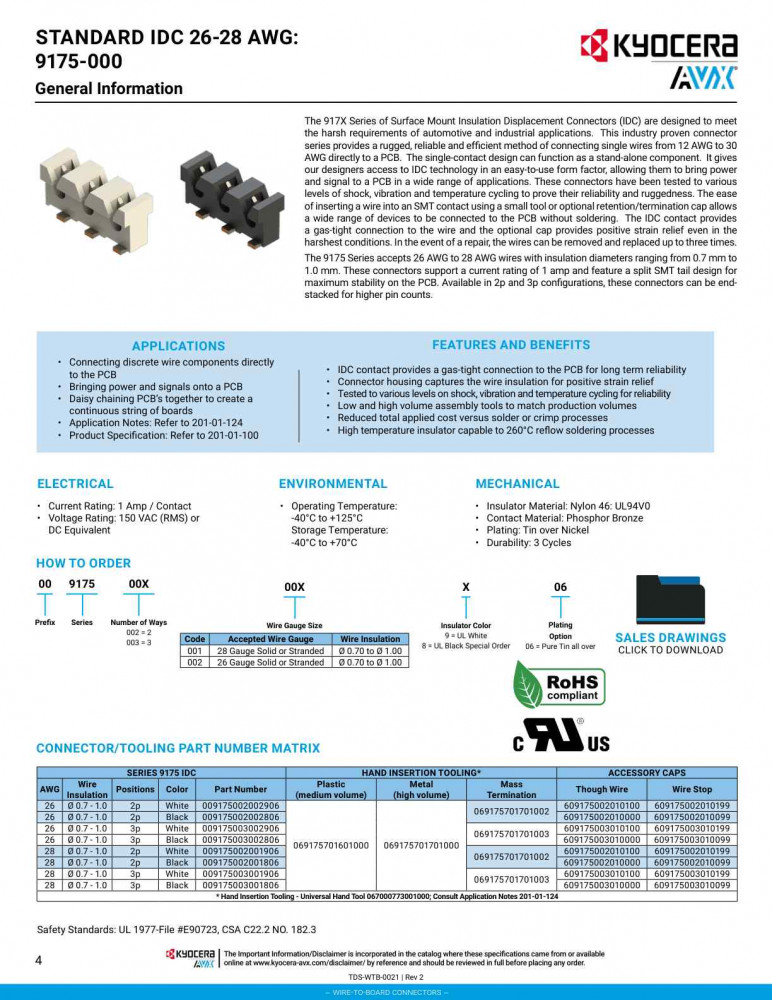 LEA NETWORKS Series 9175 technical document preview