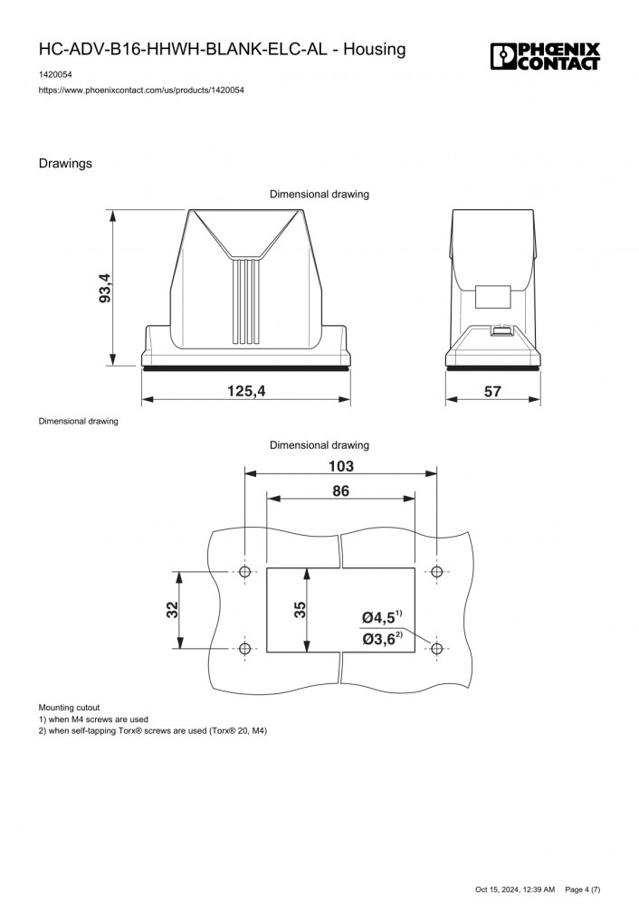 Phoenix Contact 1420054 technical document page 4
