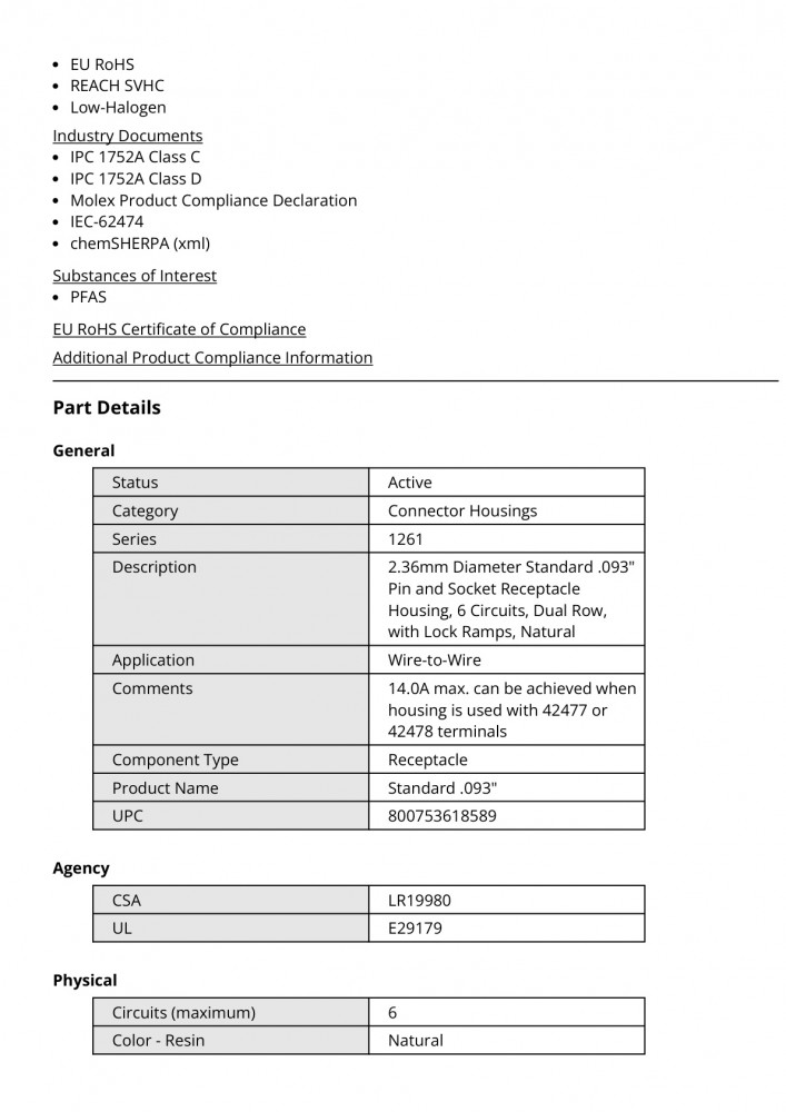 Molex document page 2