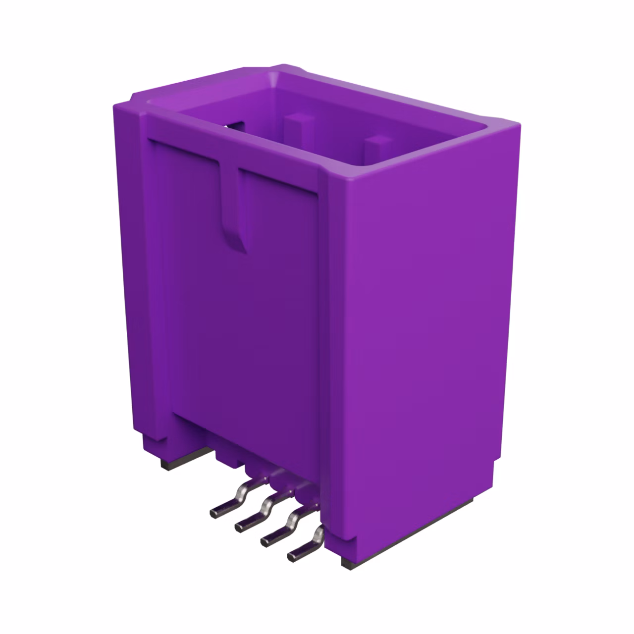 ConnTAK50 Header, Dual Row, Vertical, Surface Mount, 10 Circuits / 8 Circuits Usable, Key D, Violet for sale