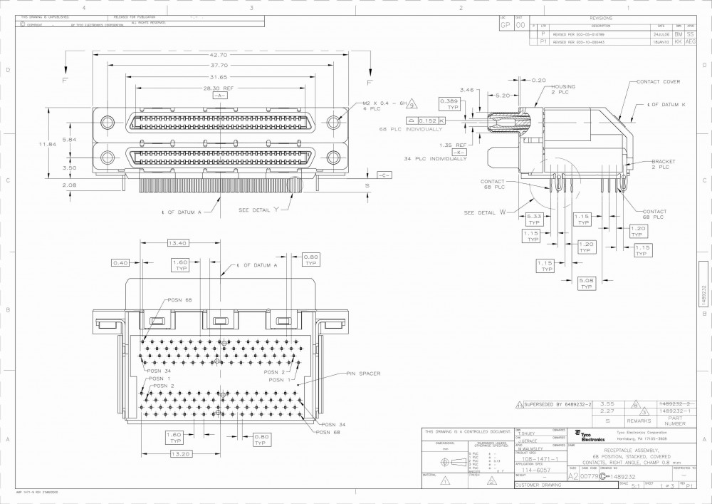 TE Connectivity 1489232-1 drawing sheet 1