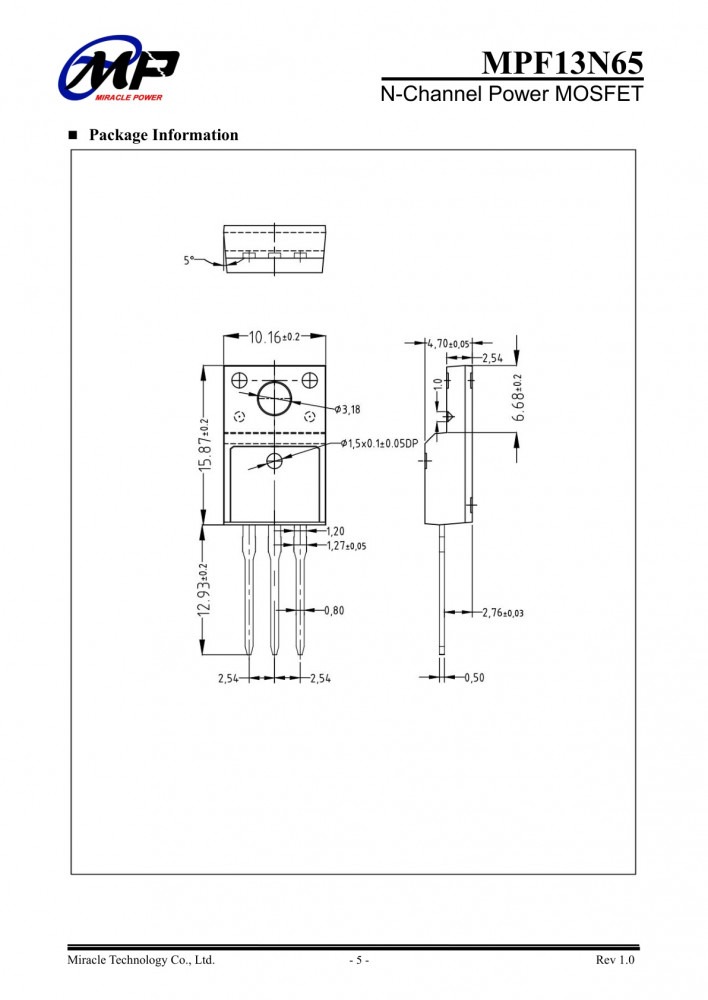 MPF13N65 datasheet page 5