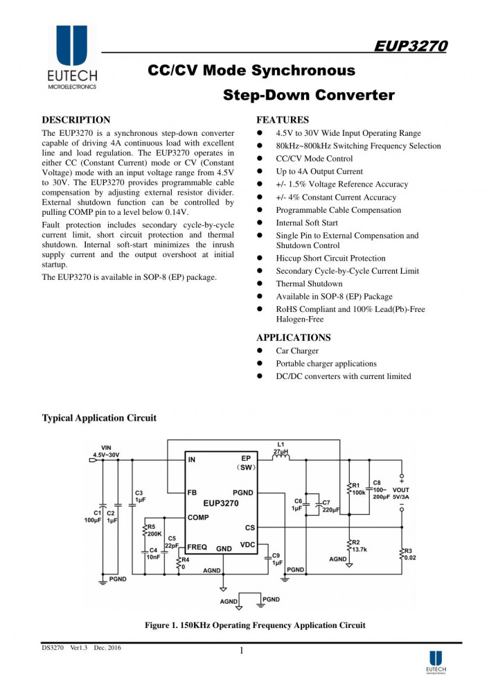 EUP3270WIR1 datasheet page 1