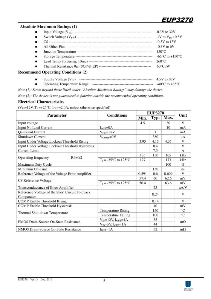 EUP3270WIR1 datasheet page 5