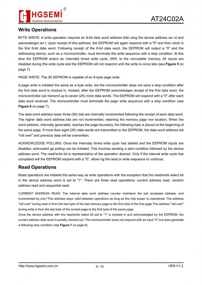 AT24C02A datasheet page 6
