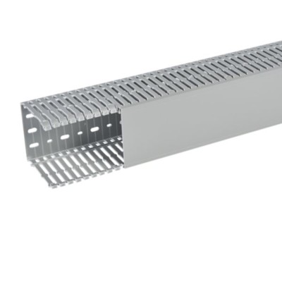 Cable ducting (base + cover) Transcab - 100x100 mm - grey RAL 7030 for sale