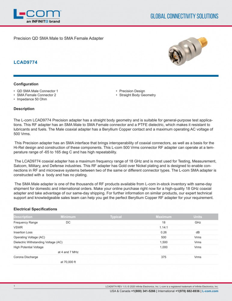 LCAD9774 datasheet page 1