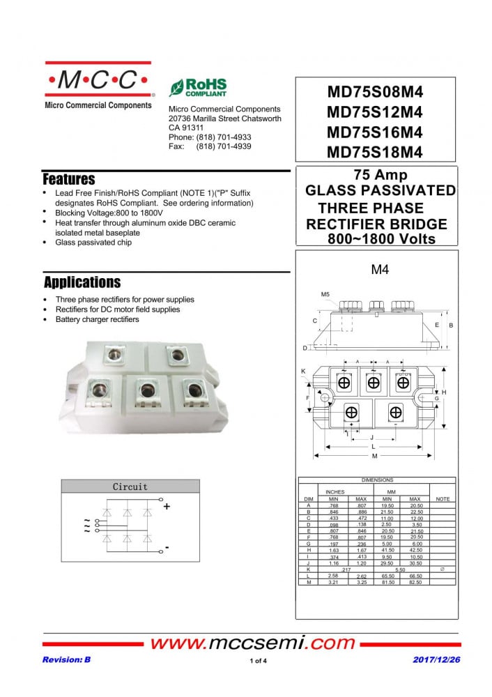 MD75S16M4-BP datasheet page 1