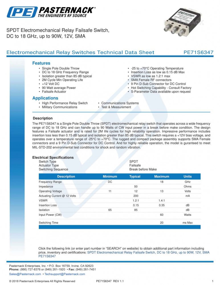 PE71S6347 datasheet page 1