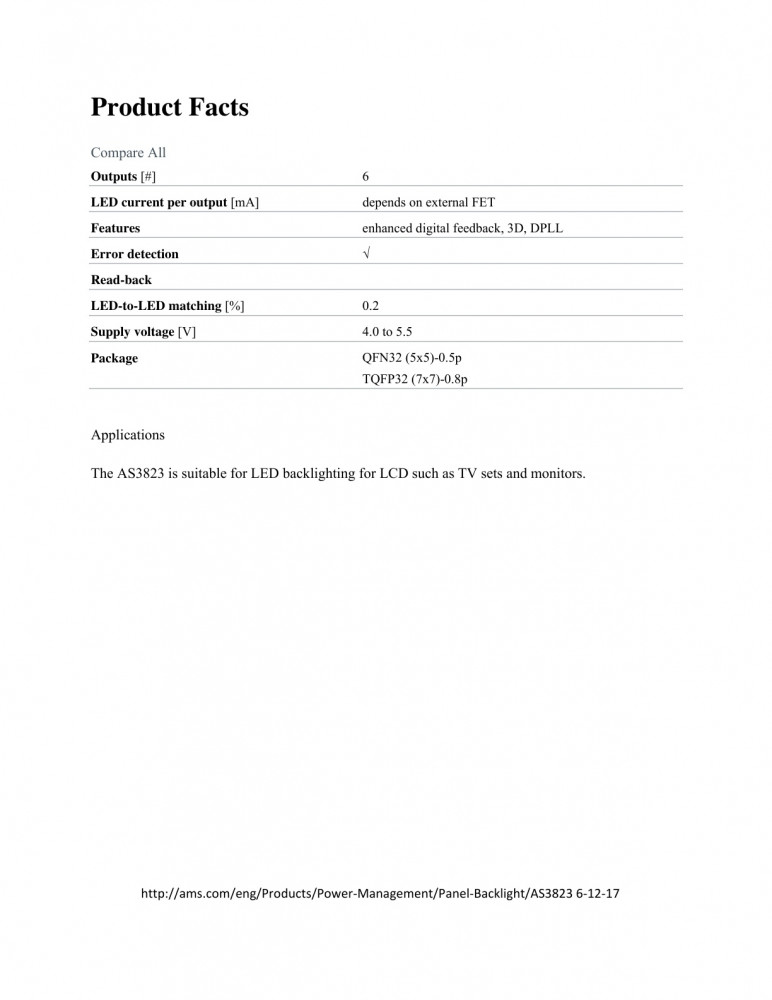 AS3823 technical document page 2