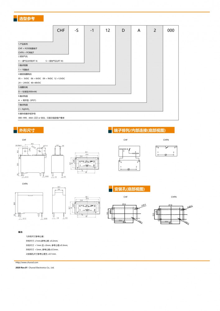 CHF-S-112DA2(20A) datasheet page 2
