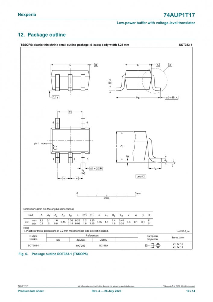 74AUP1T17GWH datasheet page 10