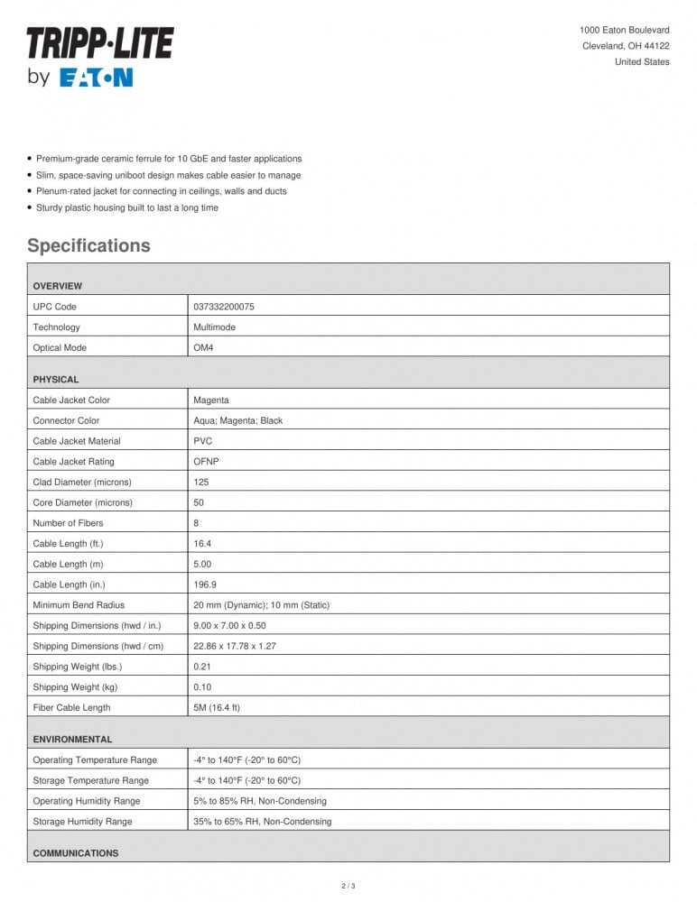 N845-05M-8L-MG technical document page 2