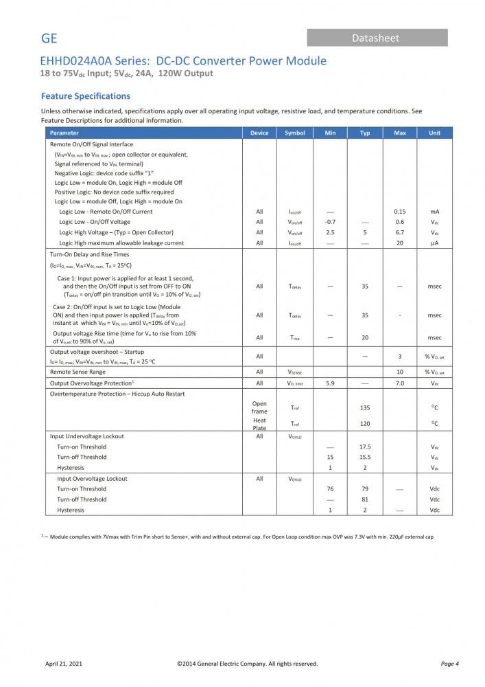 EHHD024A0A41Z datasheet page 4