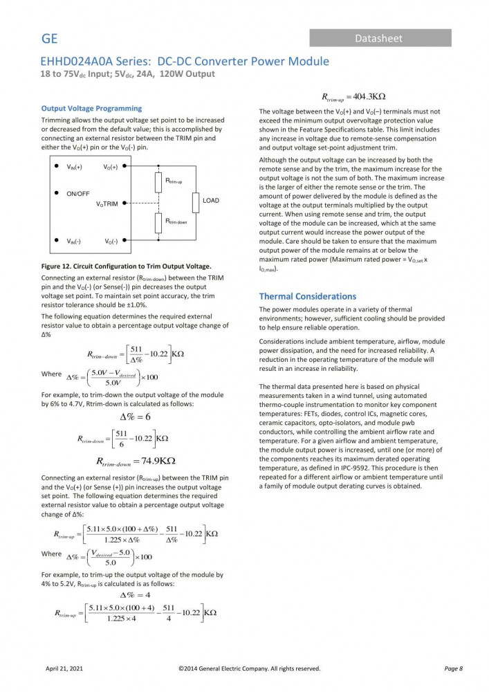 EHHD024A0A41Z datasheet page 8