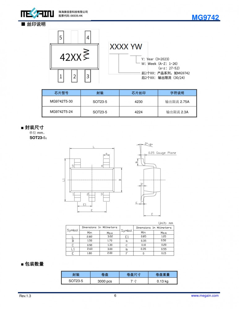 MG9742T5-30 datasheet page 6