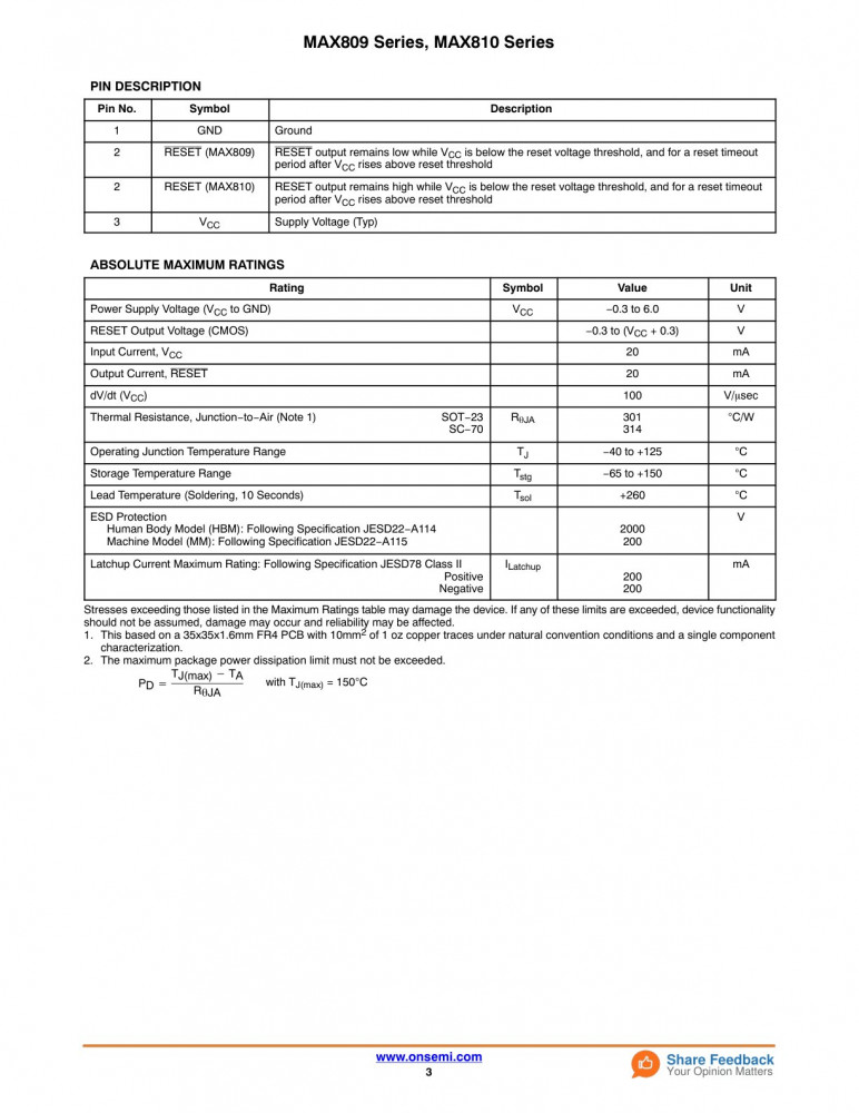 MAX809 technical document page 3