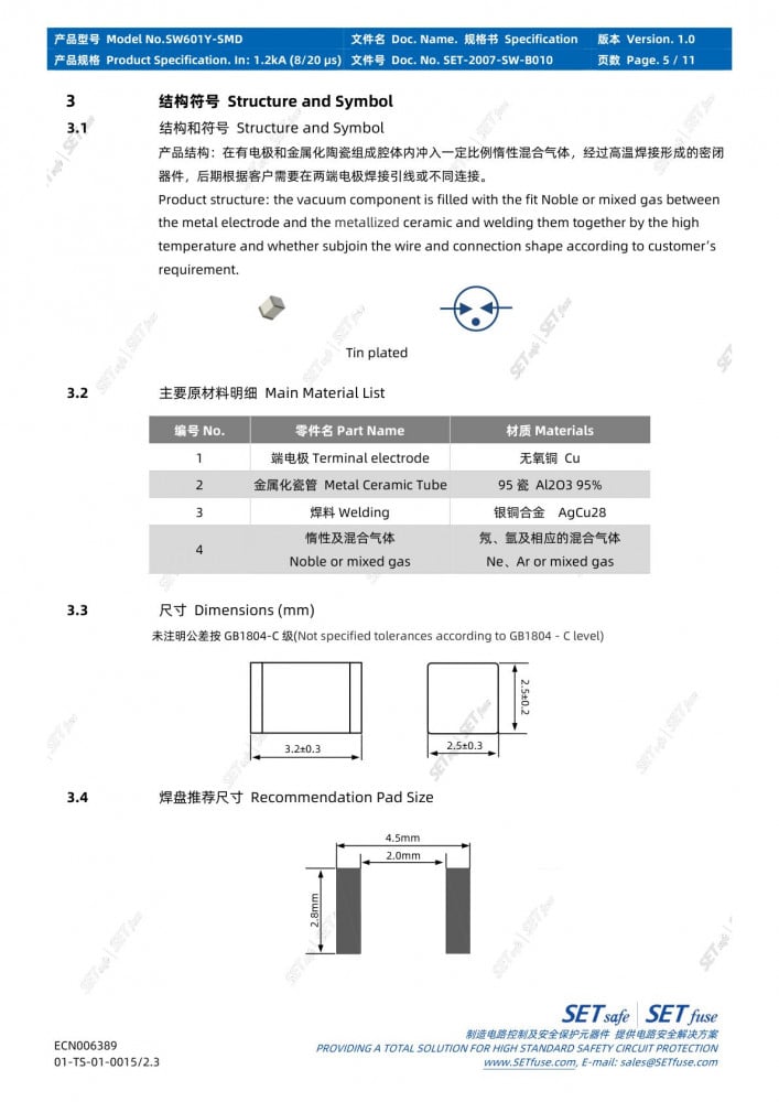 SW601Y-SMD datasheet page 5