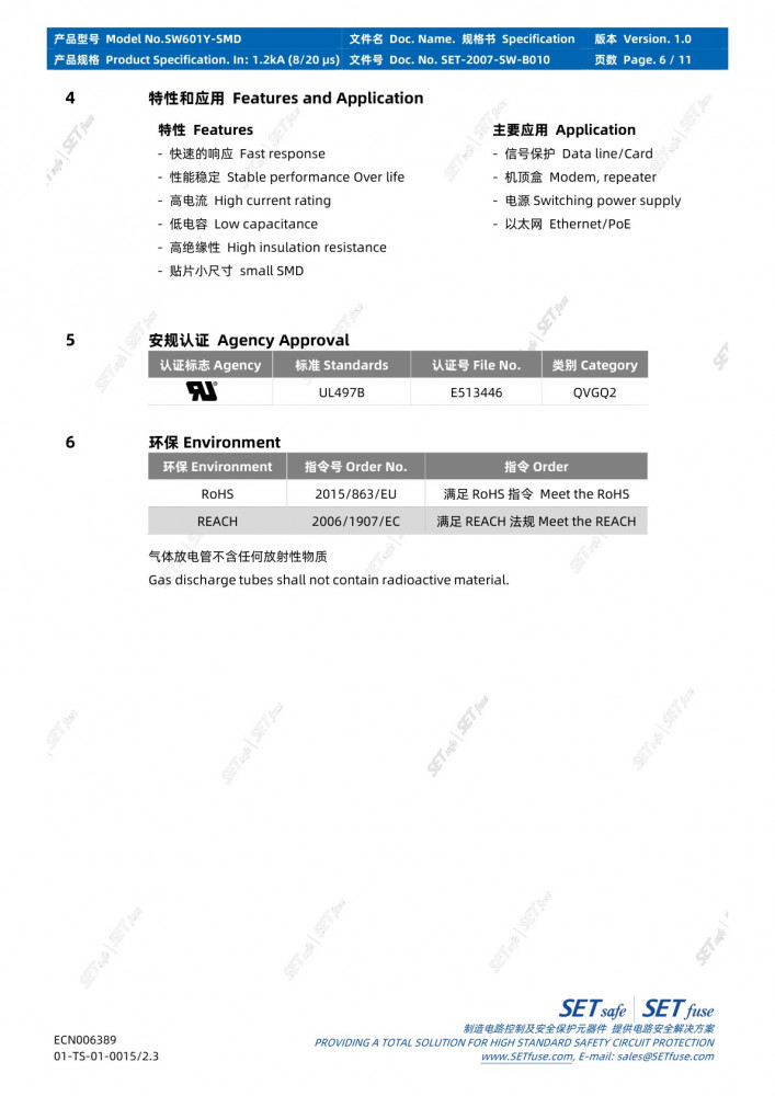 SW601Y-SMD datasheet page 6
