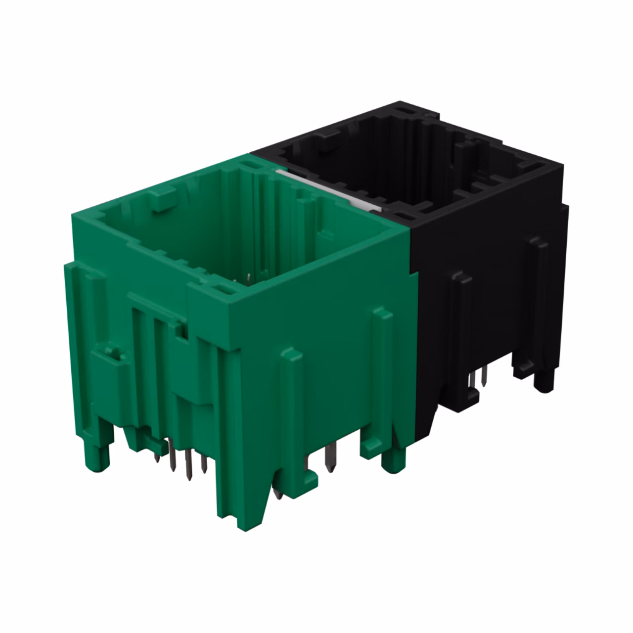 stAK50h 2 Bay Vertical Hybrid Header, 52 Circuits, Bay 1: 25 Circuits/Key 1/Green; Bay 2: 27 Circuits/Key 1/Black; Tray for sale