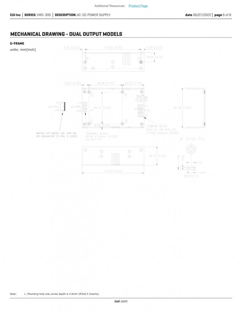 CUI VMS-300-24 datasheet page 6