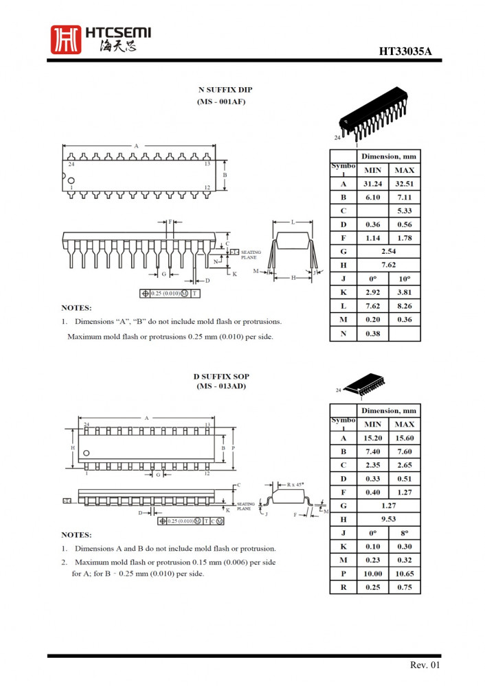 HT33035ARWZ datasheet page 4