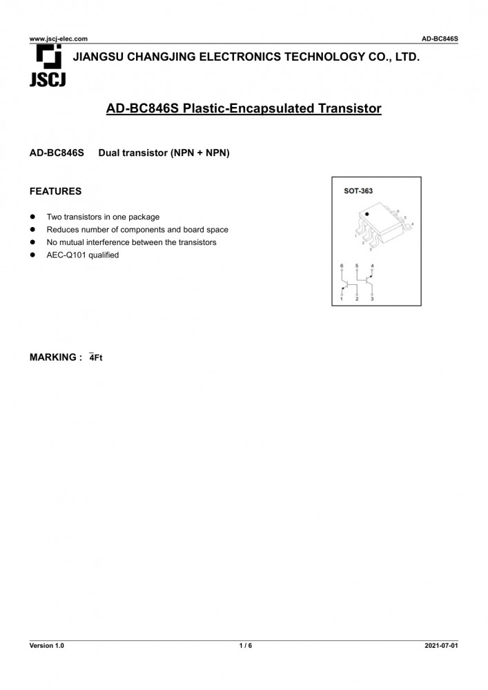 AD-BC846S datasheet page 1